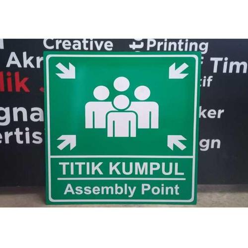 Jual SB Rambu Titik Kumpul / Assembly Point Acp Ukuran - 30cm x 25cm ...