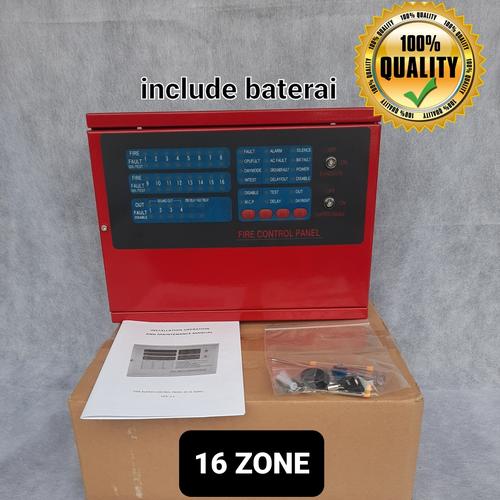 Jual panel fire alarm 16 zone mcfa master control conventional no ...