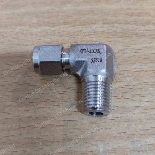 Jual Male Elbow Conector Tubing 6mm x 1/4" NPT Stainless steel ss316 - Jakarta Barat - Central ...