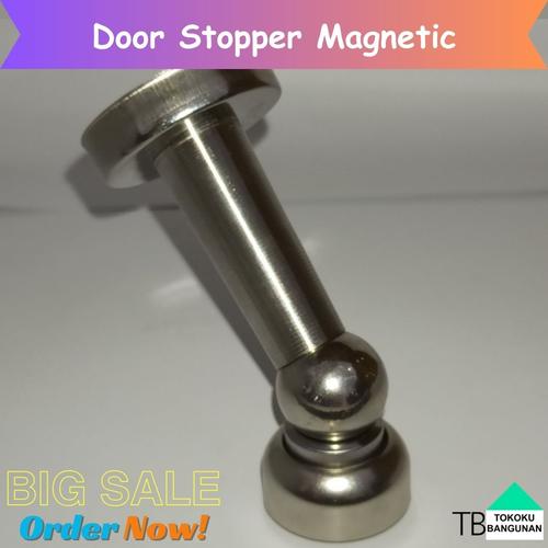 Jual Door Stopper Magnetic chrome Penahan Pintu Bermagnet silver ...