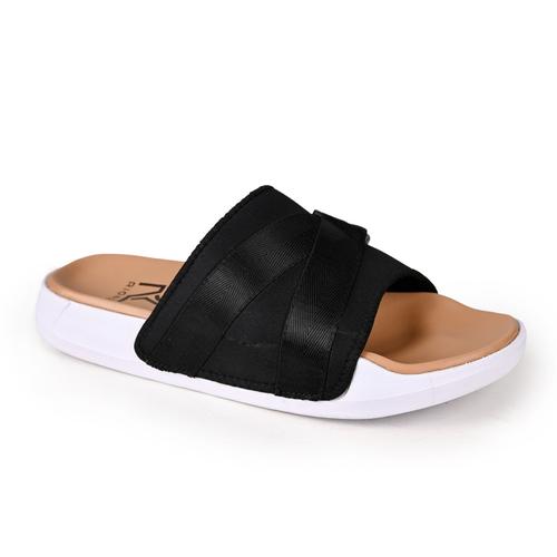 Jual Rionz Giron - Sandal Pria Slide Casual Kanvas Wabbing Hitam Murah ...