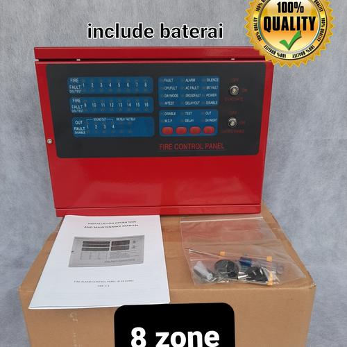 Jual panel fire alarm 8 zone mcfa master control conventional no ...