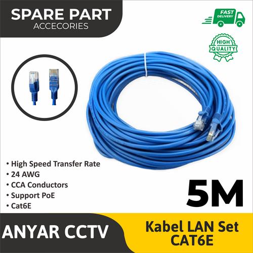 Jual Kabel LAN Set CAT6E 5Meter Kabel LAN CAT6 5 Meter Full Set - Kota ...