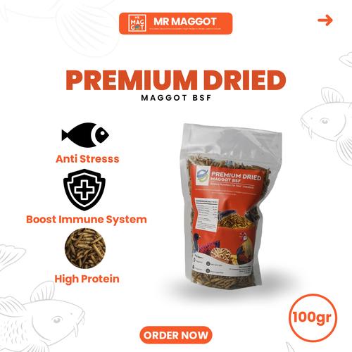 Promo MR MAGGOT - PREMIUM Maggot/Magot Kering BSF / Dry Maggot 100 gram ...