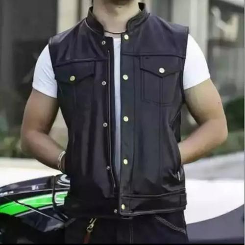 Jual rompi kulit asli Pria Garut - vest rompi Kulit Motor KULIT ASLI ...