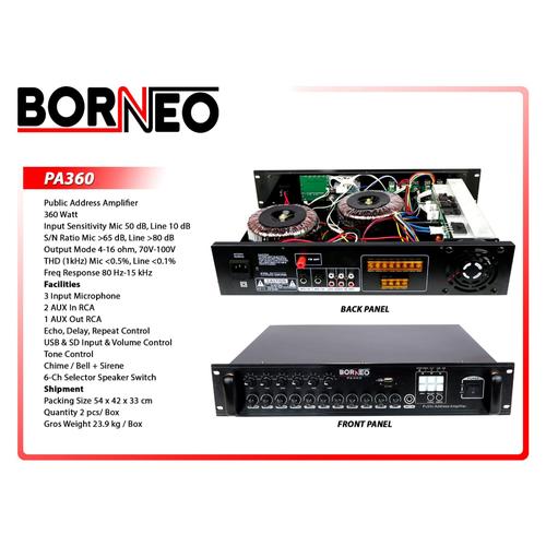 Jual Power Amplifier 360 wat/Public Address Amplifier 360 wat BORNEO ...