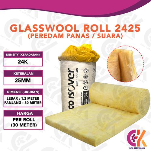 Jual Glasswool Peredam Suara Panas 2425 // Glass Wool Fiber Roll 24K ...