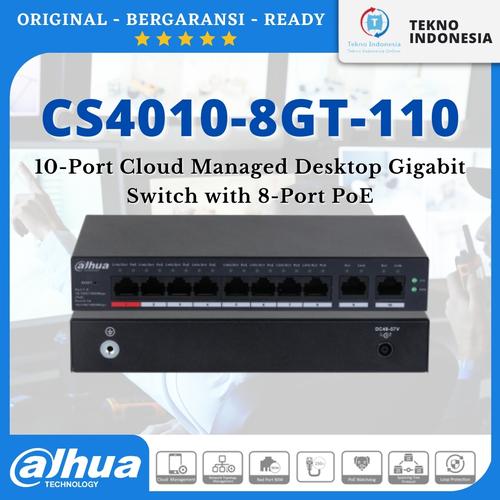 Jual Dahua CS4010-8GT-110 10 Port Cloud Managed Gigabit Switch 8 Port PoE - Kota Semarang ...