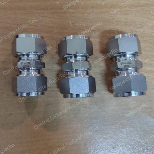 Jual Conector Tubing 3/8" Stainless ss316 / Union Conector pipa tubing ...