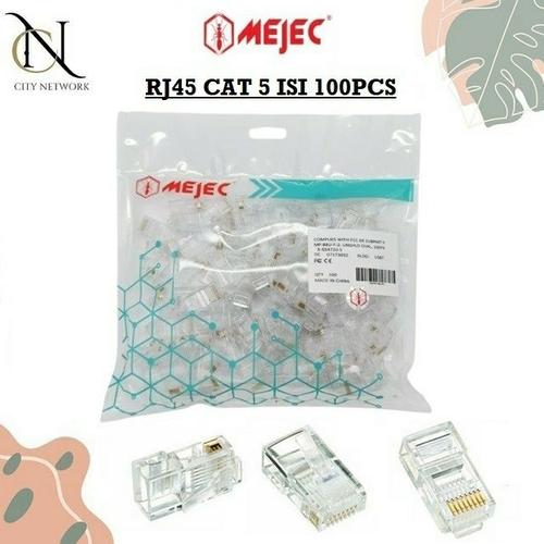 Jual Connector Rj45 Cat5 Mejec isi 100pcs - Konektor rj45 cat 5 ...