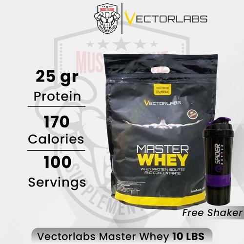 Promo master whey 10lbs bpom vectorlabs whey protein blend master whey ...