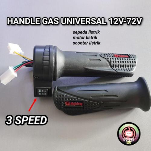 Jual HANDLE GAS + 3 SPEED UNIVERSAL 12V-72V SEPEDA LISTRIK MOTOR ...