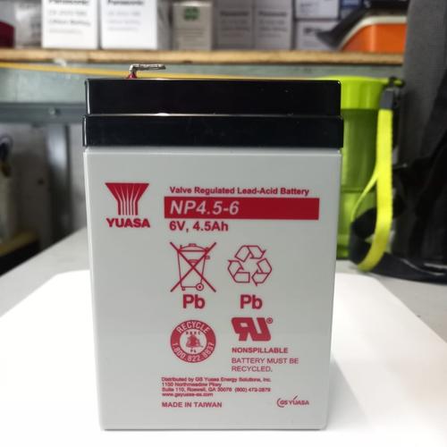 Jual baterai lampu emergency Yuasa 6 v 4,5 ah/ aki timbangan Made in ...