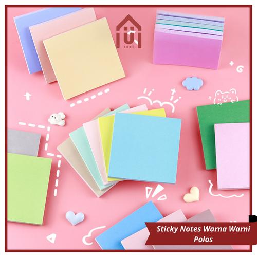 Jual UNISO - STICKY NOTES WARNA WARNI POLOS STICKY NOTES MEMOPAD ...