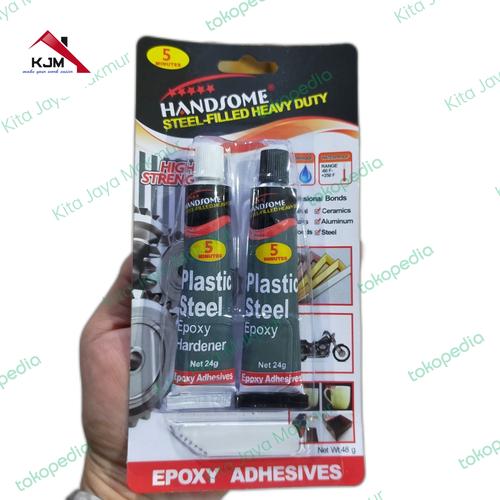 Jual Lem Epoxy 5 Menit Handsome Lem Campur Plastic Steel Lem Besi ...