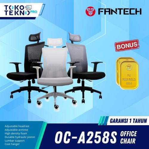 Promo Fantech OCA258s / OCA-258s Office Chair - Abu-abu, Free Emas ...