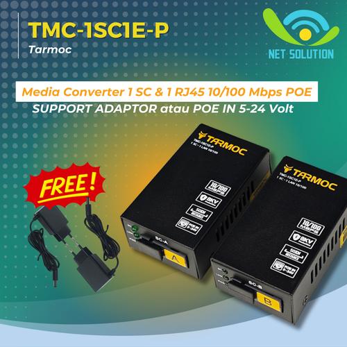 Jual Tarmoc TMC-1SC1E-P | Media Converter 1FO 1LAN / 1 FO 1 LAN 10 ...