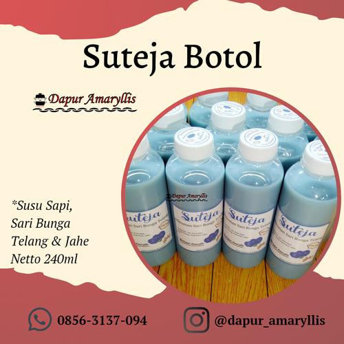Jual Minuman Sari Bunga Telang dengan kombinasi Susu Sapi & Jahe 240ml ...