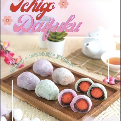 Jual mochi strawberry ichigo daifuku / red bean & chocolate daifuku - mango daifuku - Jakarta ...