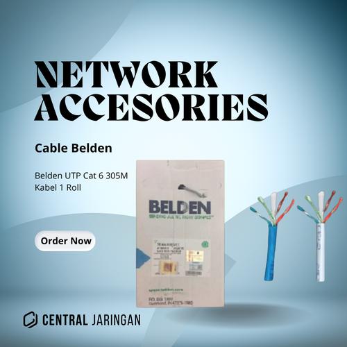 Jual Cable UTP Cat.6 BELDEN 7814A Original Roll/Box/305M - Grey ...
