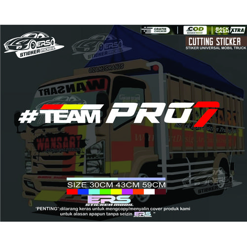 Jual stiker tiem pro7 viral universal mobil truck pick up cutting ...