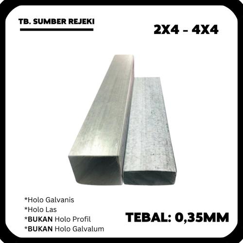 Jual BESI HOLO HOLOW HOLLOW GALVANIS 2x4 4x4 Tebal 0,35MM 035 MM - 4Mtr ...