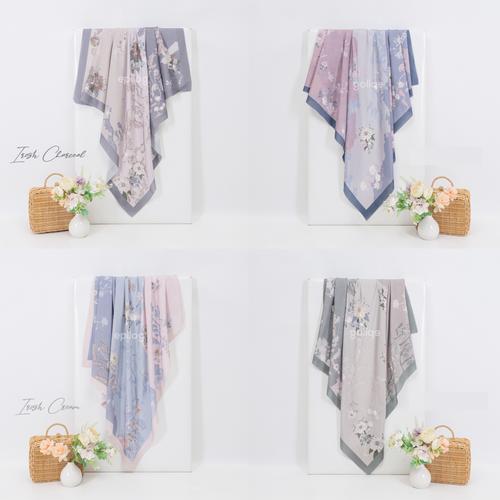 Jual Hijab Segi Empat Jumbo | Segiempat Motif Flowers Jara Scarf ...