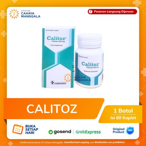 Jual CALITOZ CALCIUM CHEWABLE TAB 500 MG 1 BOTOL 60 KAPSUL - Kota ...