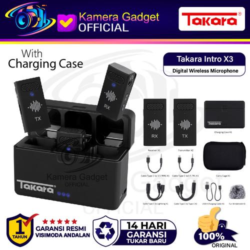 Promo Takara Intro X3 Digital Wireless Mic Microphone with Charging ...