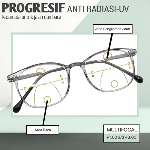 Jual kacamata Progresif anti radiasi-UV Pria/Wanita Unisex - baca dan ...