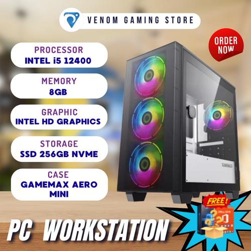 Jual Pc Workstation | Intel i5 12400 | Intel HD Graphic | 256GB NVME ...