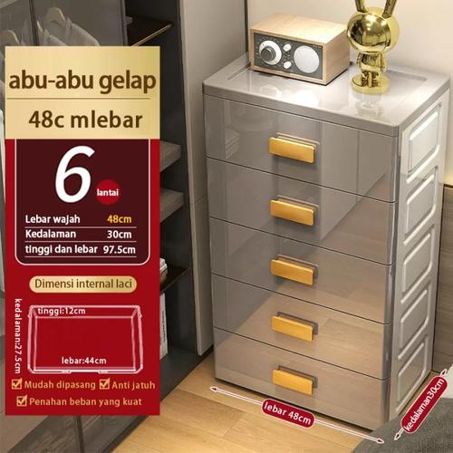 Jual Drawer Plastik Lemari Penyimpanan Multifungsi Plastik Tinggi - 5 ...