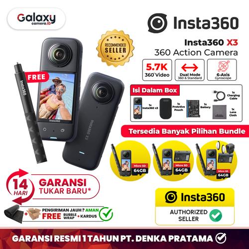 Promo Insta360 ONE X3 360 Action Camera Insta 360 ONE X 3 Garansi Resmi ...