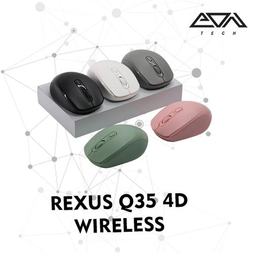 Jual Rexus Q35 4D Wireless Silent Click Mouse Office - Black - Kota ...