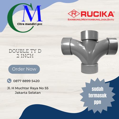 Jual Fitting PVC Rucika Dobel TY D 2 X 2 - Large Radius Double Tee - WLT - Jakarta Selatan ...