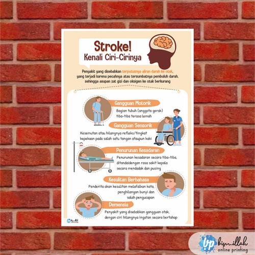 Jual Poster Kesehatan Stroke! Kenali ciri cirinya - Kota Surabaya - Bismillah Printing | Tokopedia