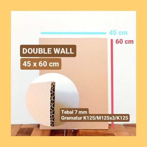 Jual kadus lembaran double wall 45 x 60 cm, tebal 7mm karton sheet ...