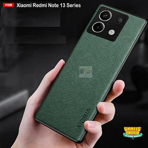 Jual Redmi Note 13 Pro+ Pro Plus 5G Canvas Cross Pattern Hard Soft Case ...