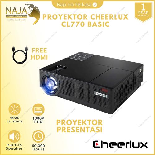 Promo Cheerlux CL770 Led Projector 4000 Lumens Proyektor Full HD 1080P ...