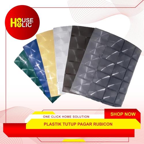 Jual Fiber Plat Plastik Tutup Pagar Motif RUBICON / Plastik Penutup ...