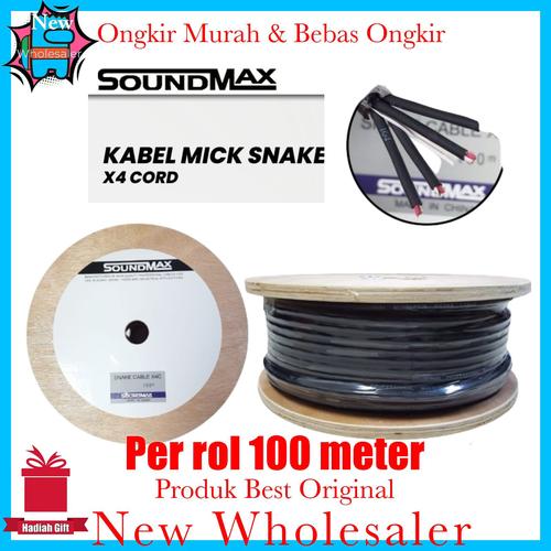 Jual Kabel Snake Mick 4x 100 meter x04C soundmax Original tronic 4 ...