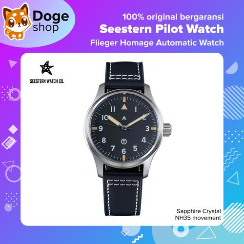 Jual Seestern Pilot Watch Flieger Automatic Watch NH35 Japan Movement ...