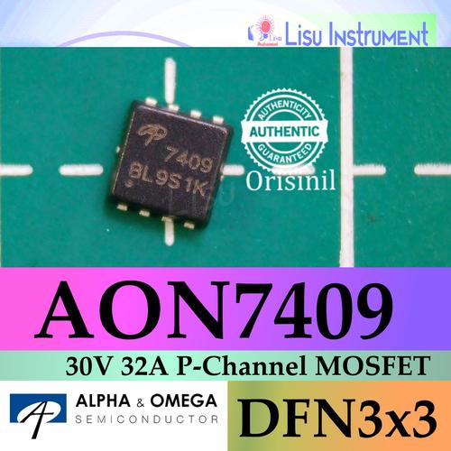 Jual AON7409 30V 32A P-Channel MOSFET 7409 DFN3x3-8L Alpha & Omega ORIGINAL - Kota Depok - Lisu ...