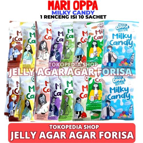 Jual Mari Oppa Milky Candy 1 Renceng Isi 10 Sachet - Choco Malt - Kab ...