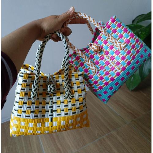 Jual Tas Anyaman Plastik Handmade Jali-Jali Model Patty Japen Motif ...