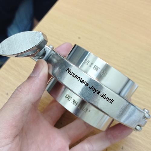 Jual Clamp Ferrule Sanitary Stainless 304 Set 2 1/2 " inchi 63.5 mm ...