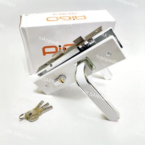 Jual Handle Kunci Pintu Tanggung 20cm WHITE AIGO - Kunci PREMIUM Putih ...