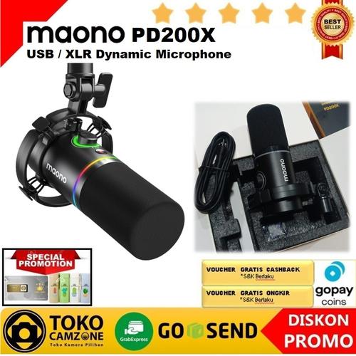 Jual MAONO PD200X USB / XLR Dynamic Microphone | Gaming Podcast PD200 ...