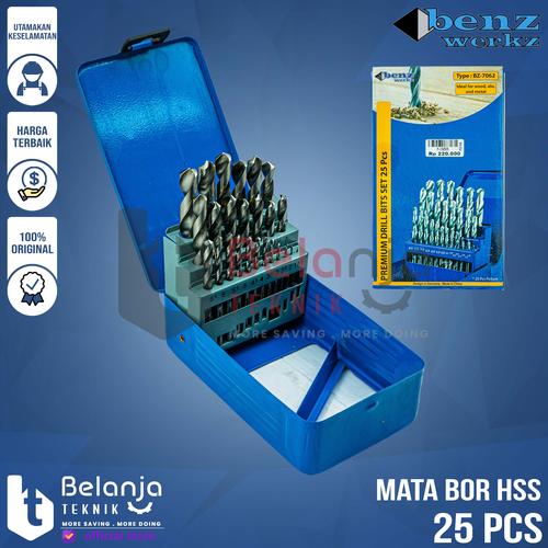 Jual Benz Mata Bor HSS Set 25 Pcs Mata Bor Besi HSS 1 - 13 mm Drill Bit Set - Kota Bogor ...