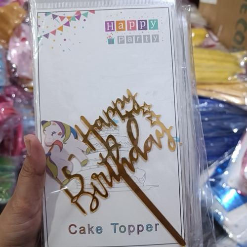 Jual Topper Unicorn Happy Birthday - Topper Acrylic Unicorn Happy ...